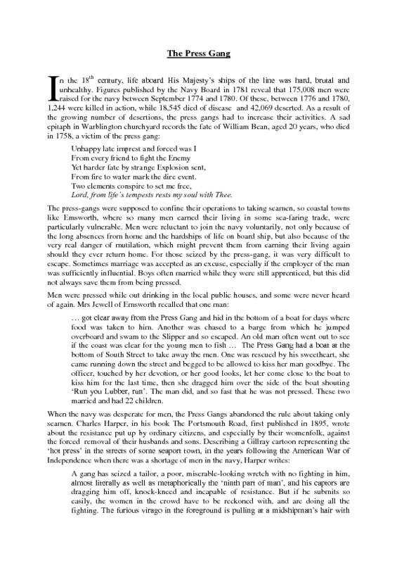 The Press Gang · Emsworth Museum